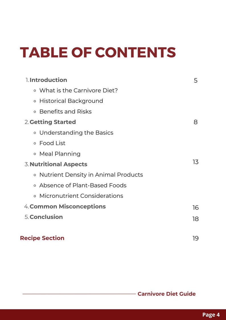 Ultimate Carnivore Meal Plan, Carnivore Diet Meal Guide, the Carnivore ...