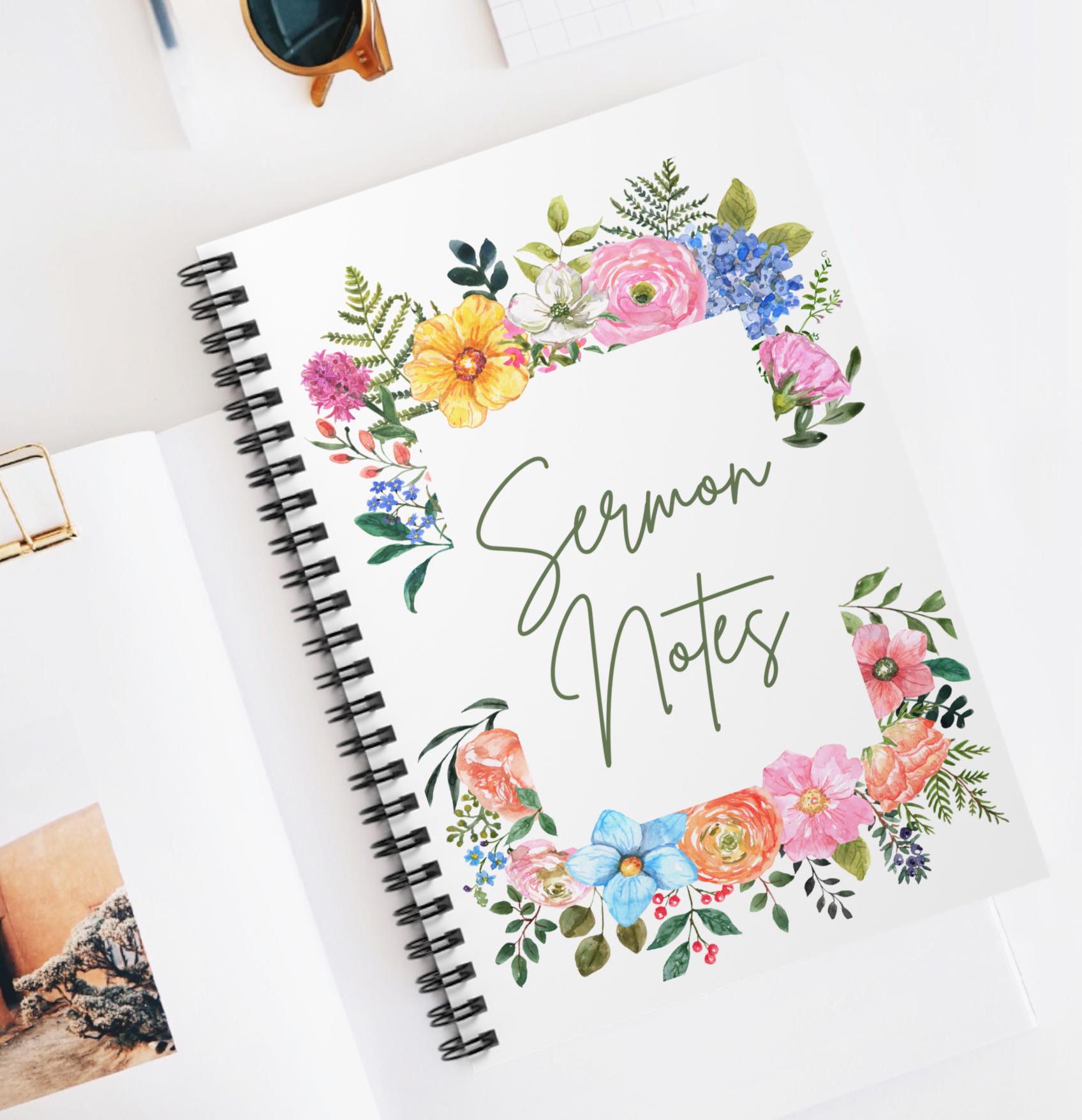 Sermon Notes Spiral Notebook, Sunday School Teacher Gift, Gift for ...