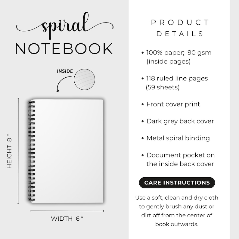 Sermon Notes Spiral Notebook, Sunday School Teacher Gift, Gift for ...