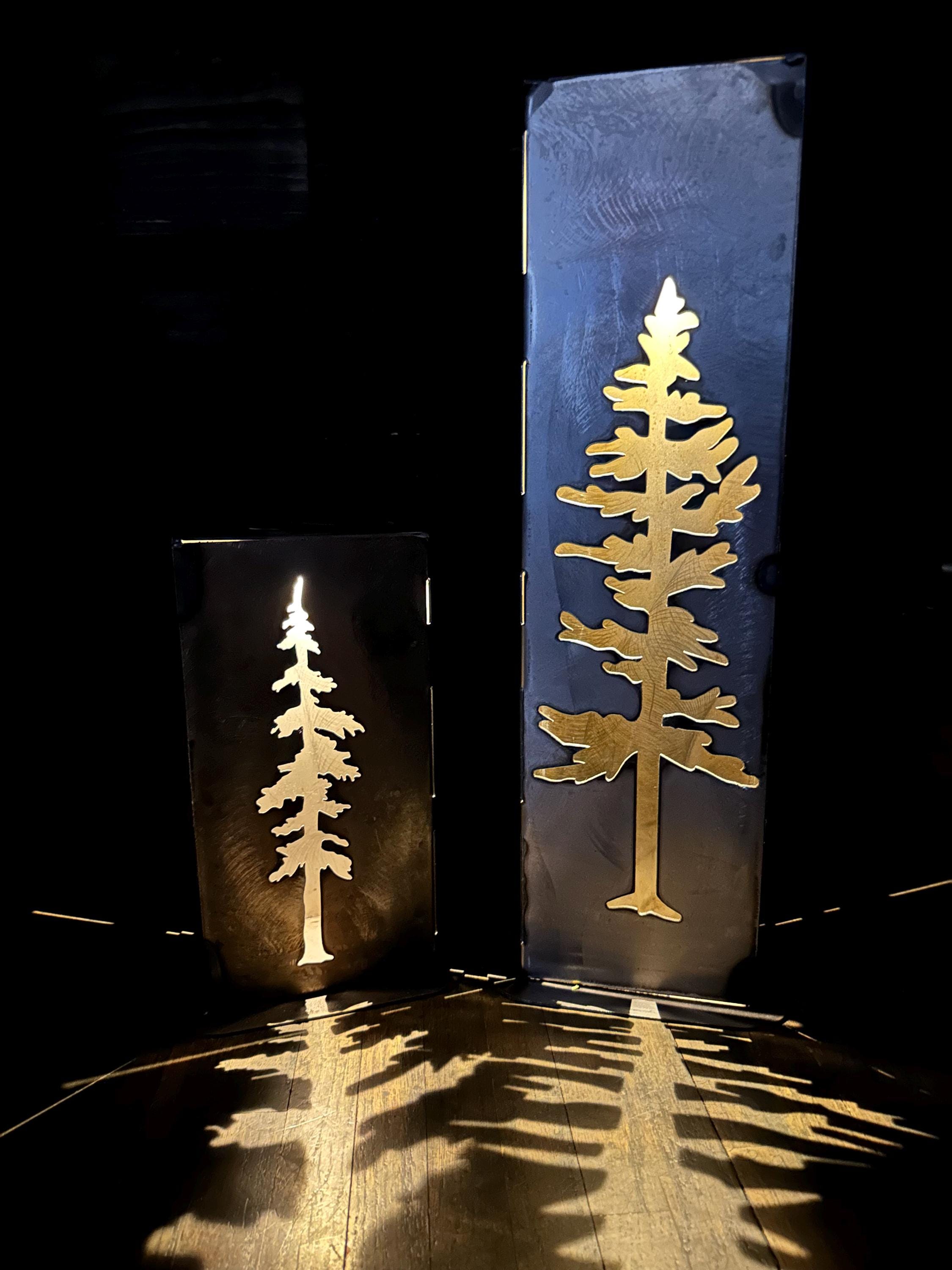 Single Pine Solar Light Box - Etsy