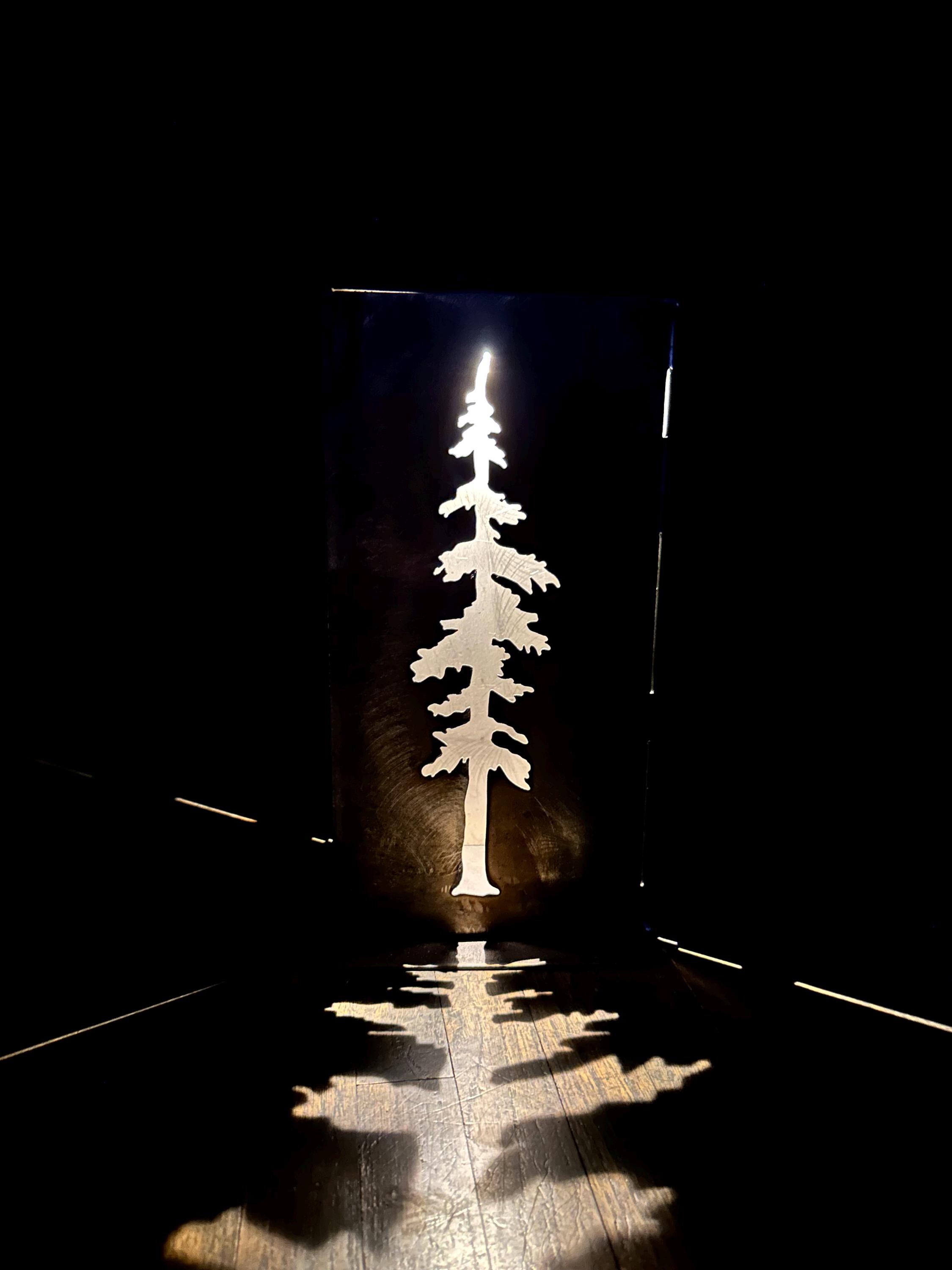 Single Pine Solar Light Box - Etsy