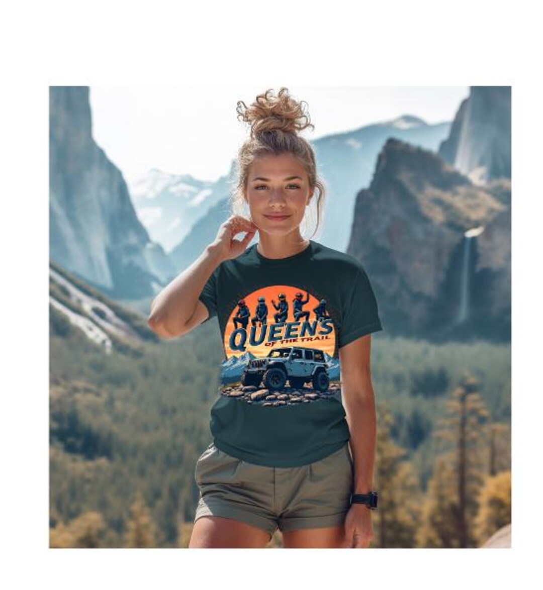 Funny Jeep T-shirt, Jeep Tee, Queen of the Trail Shirt, Unisex Jersey ...