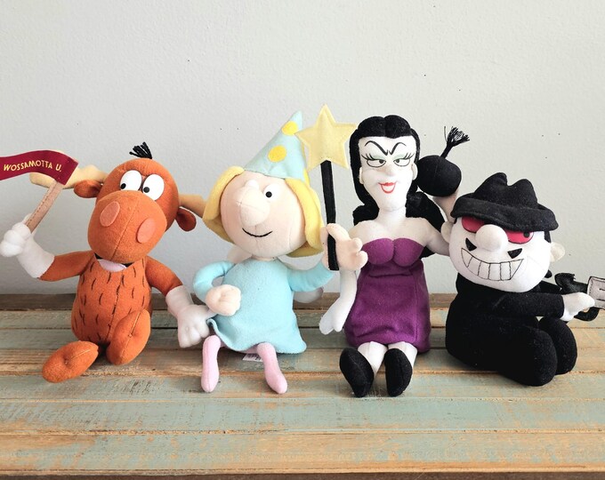 Vintage 1999 Stuffins Plush Rocky and Bullwinkle and Friends Stuffed ...