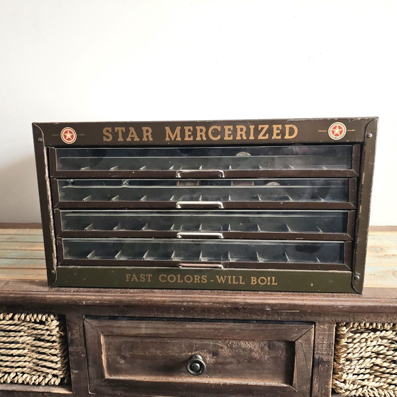 Antique Thread Cabinet - Etsy