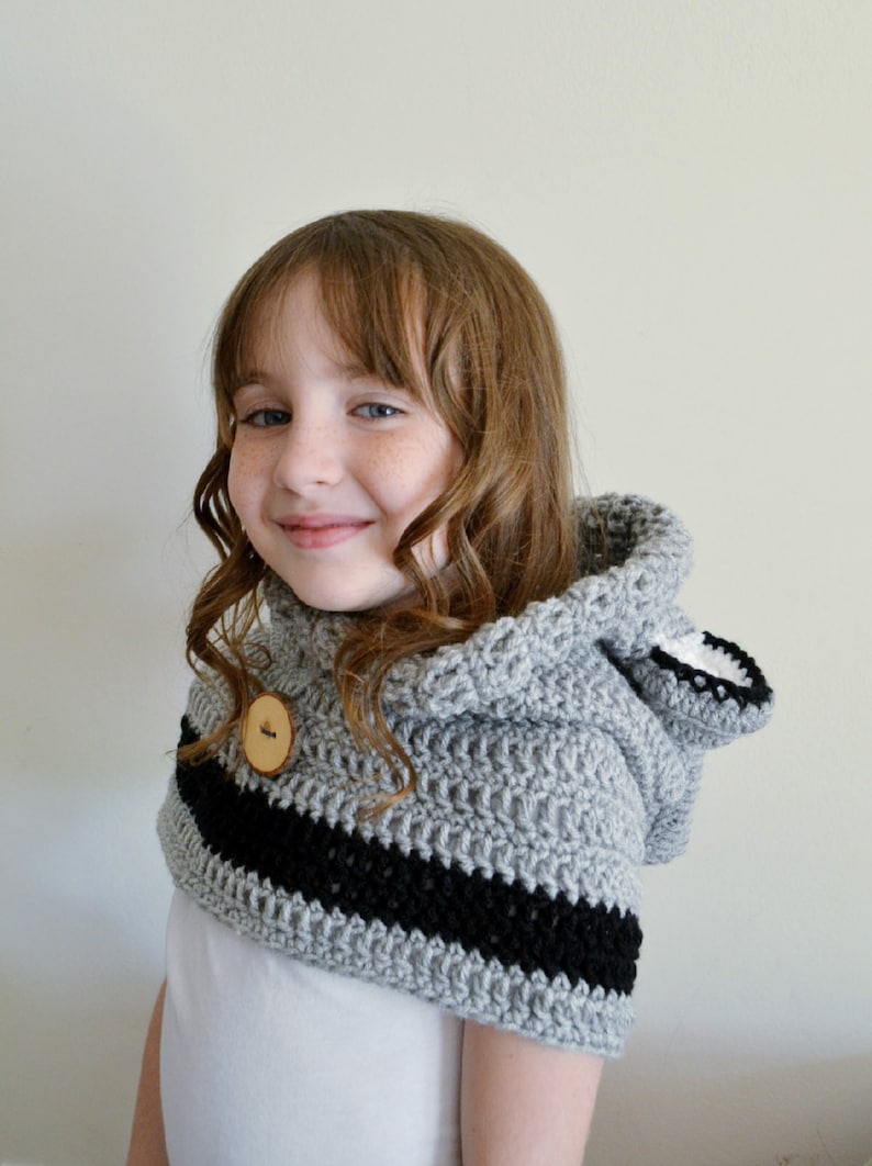 Wolf Hat - Wolf Hoodie - Wolf Cowl - Animal Hat - Hooded Scarf ...