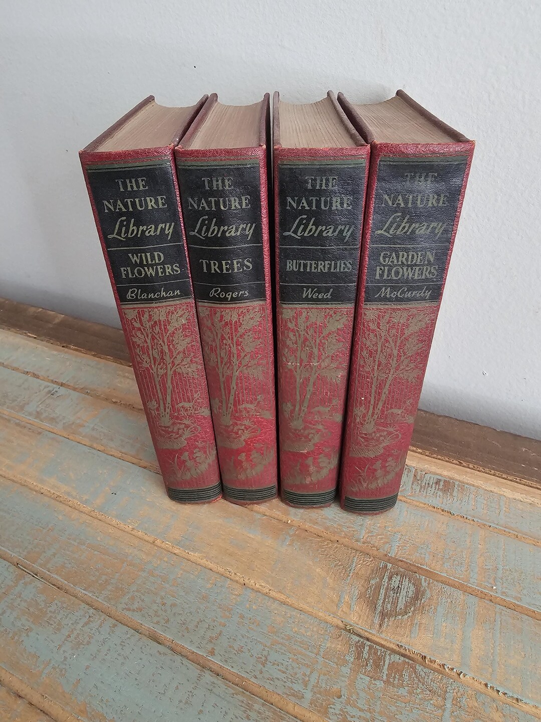 Vintage 1926 the Nature Library Red Set of Four by Doubleday, Page ...
