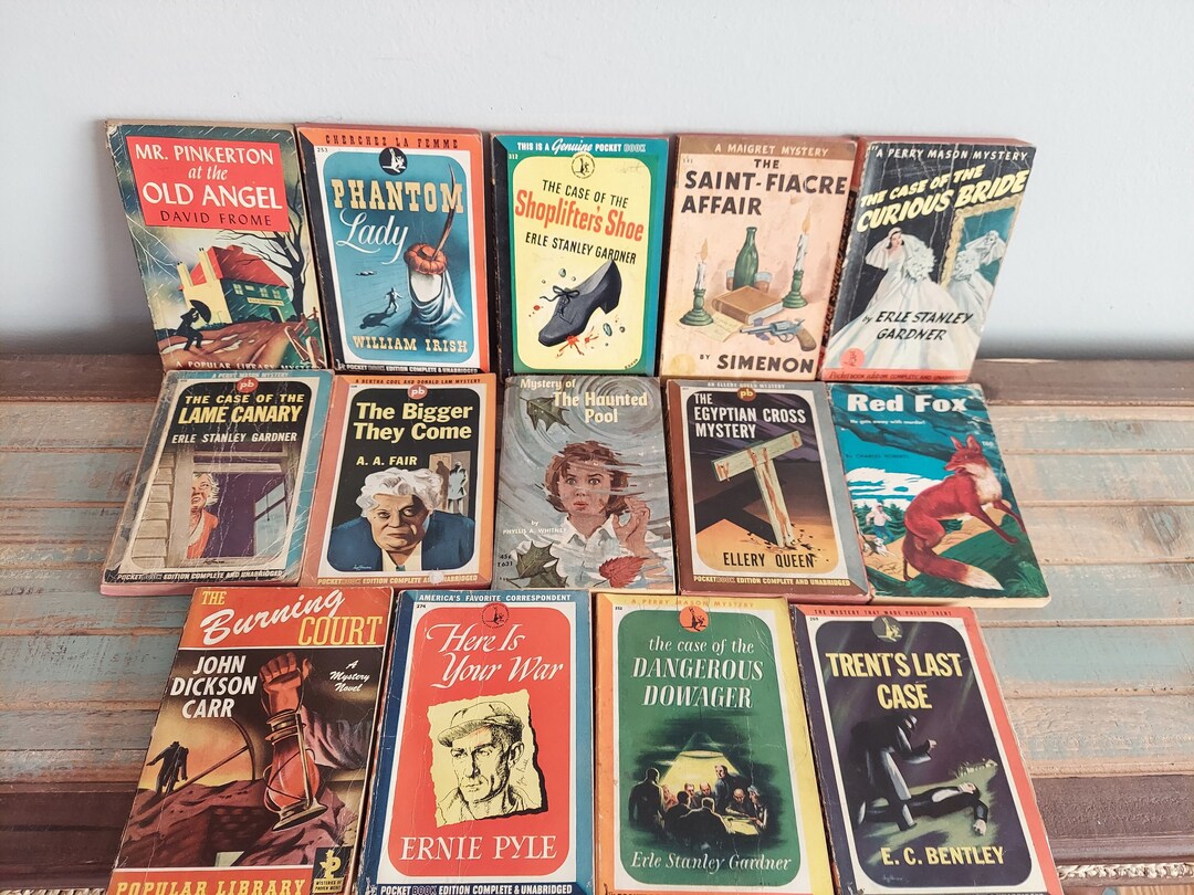 1940s Wartime Paperback Books Lot – Vintage Mystery Collection - Etsy