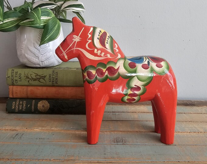 Vintage Sweden Dala Horse - LARGE SIZE - Dalahast Dalecarlian Hand ...