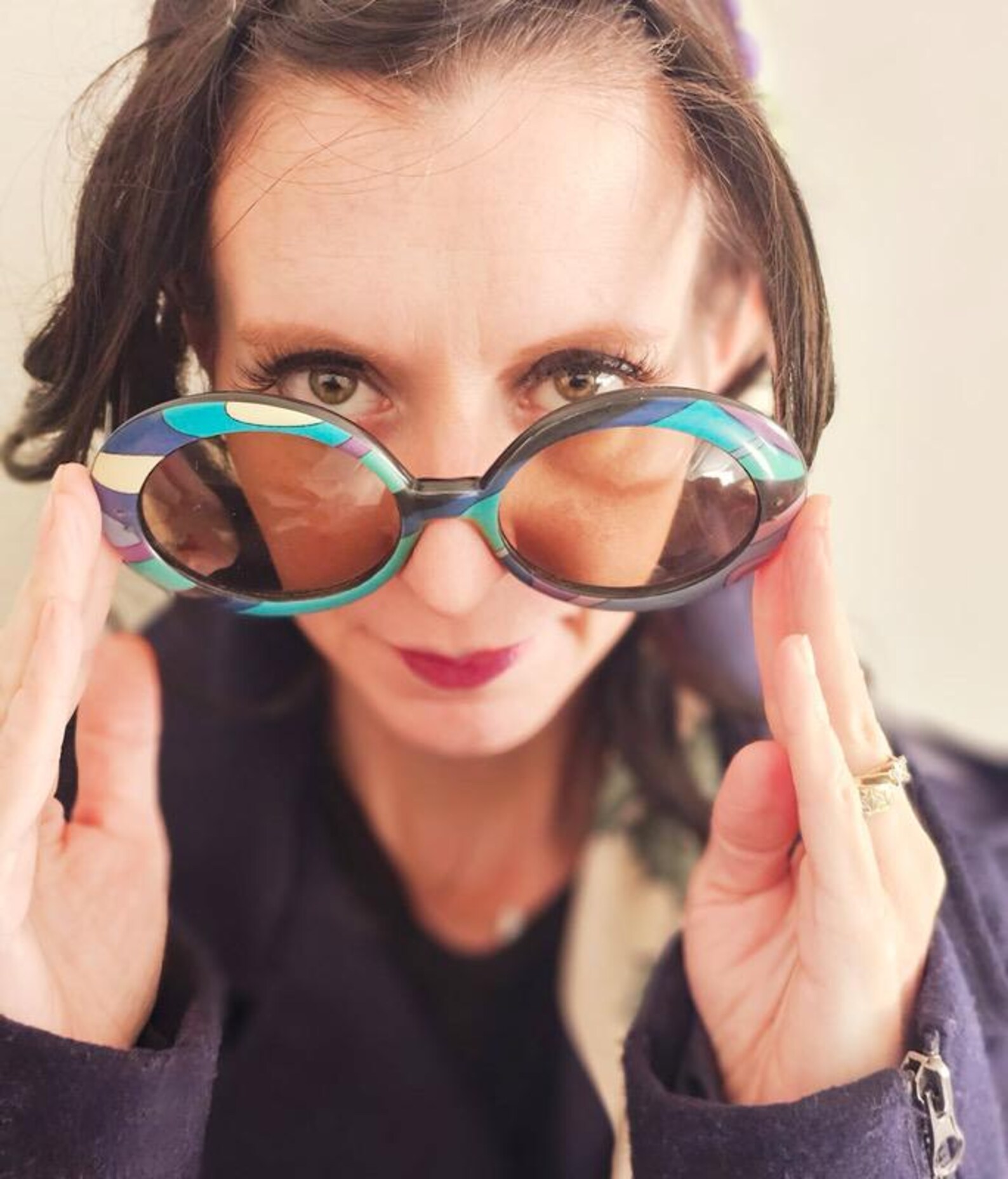 Vintage Emilio Pucci Sunglasses – 1960s Oversized Psychedelic Print ...