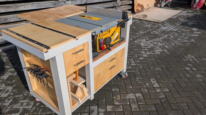 Dewalt Table-saw Workbench With Sliding Carriage Plans - Etsy