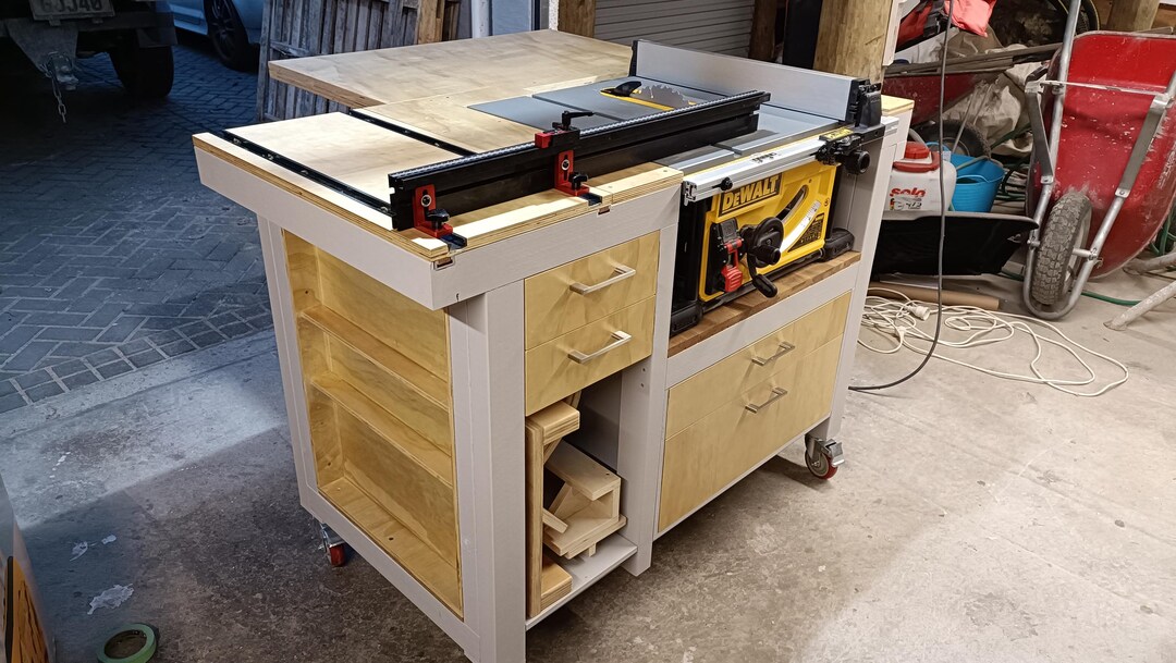 Dewalt Table-saw Workbench With Sliding Carriage Plans - Etsy