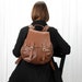 Leather Backpack in Spicy Brown for Women, Travel Backpack Pocket Bag ...