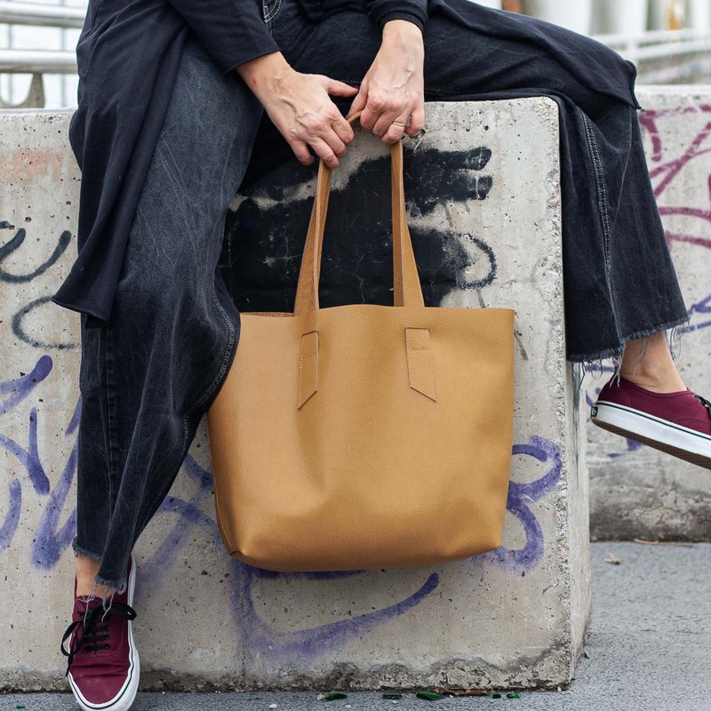 Unlined Leather Bag - Etsy