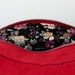 Pencils Case in Red Cotton Canvas Pencils Case, Makeup Bag Rectangular ...