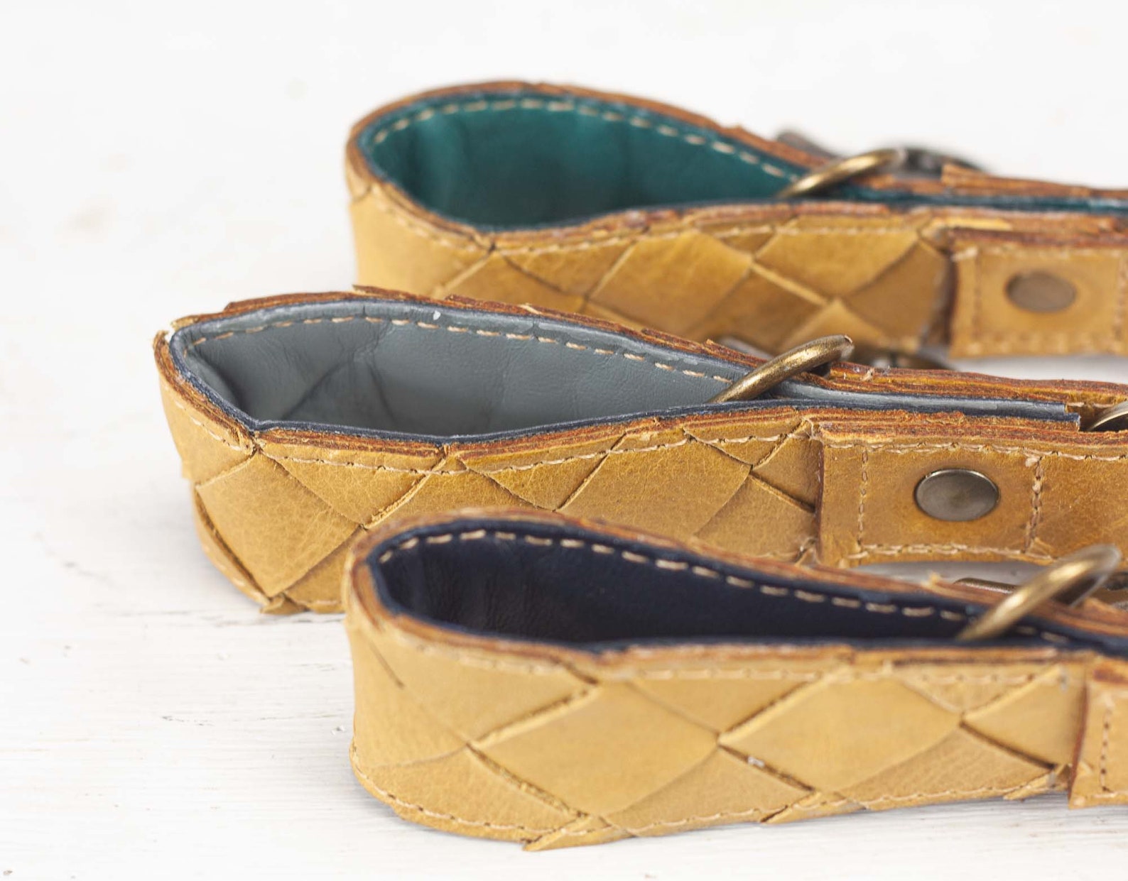 Mustard Yellow Leather Handwoven Key Fob Clip Keyring Loop - Etsy