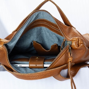Brown Backpack in Leather Unisex, Work Simple Backpack Bag Everyday ...