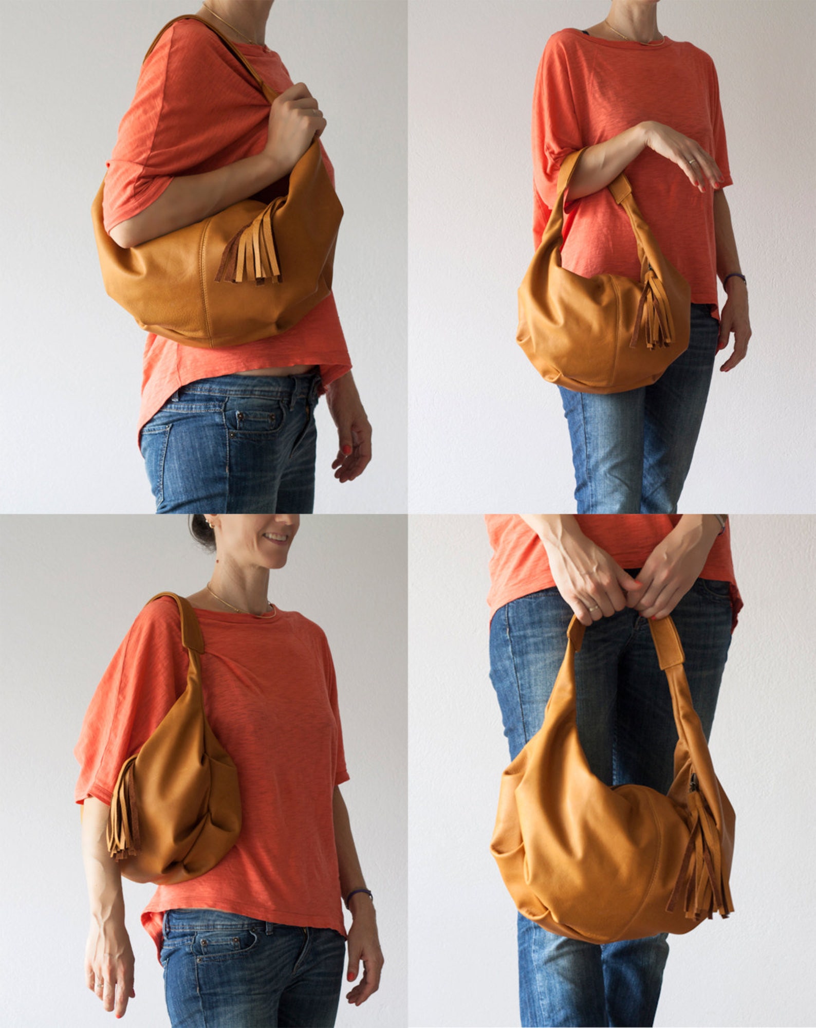 Black Canvas Bag Hobo Purse Everyday Bag Small Shoulder Bag - Etsy