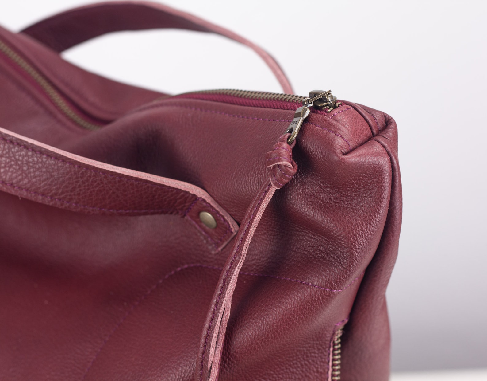 Burgundy Backpack in Leather Unisex Simple Backpack Bag - Etsy