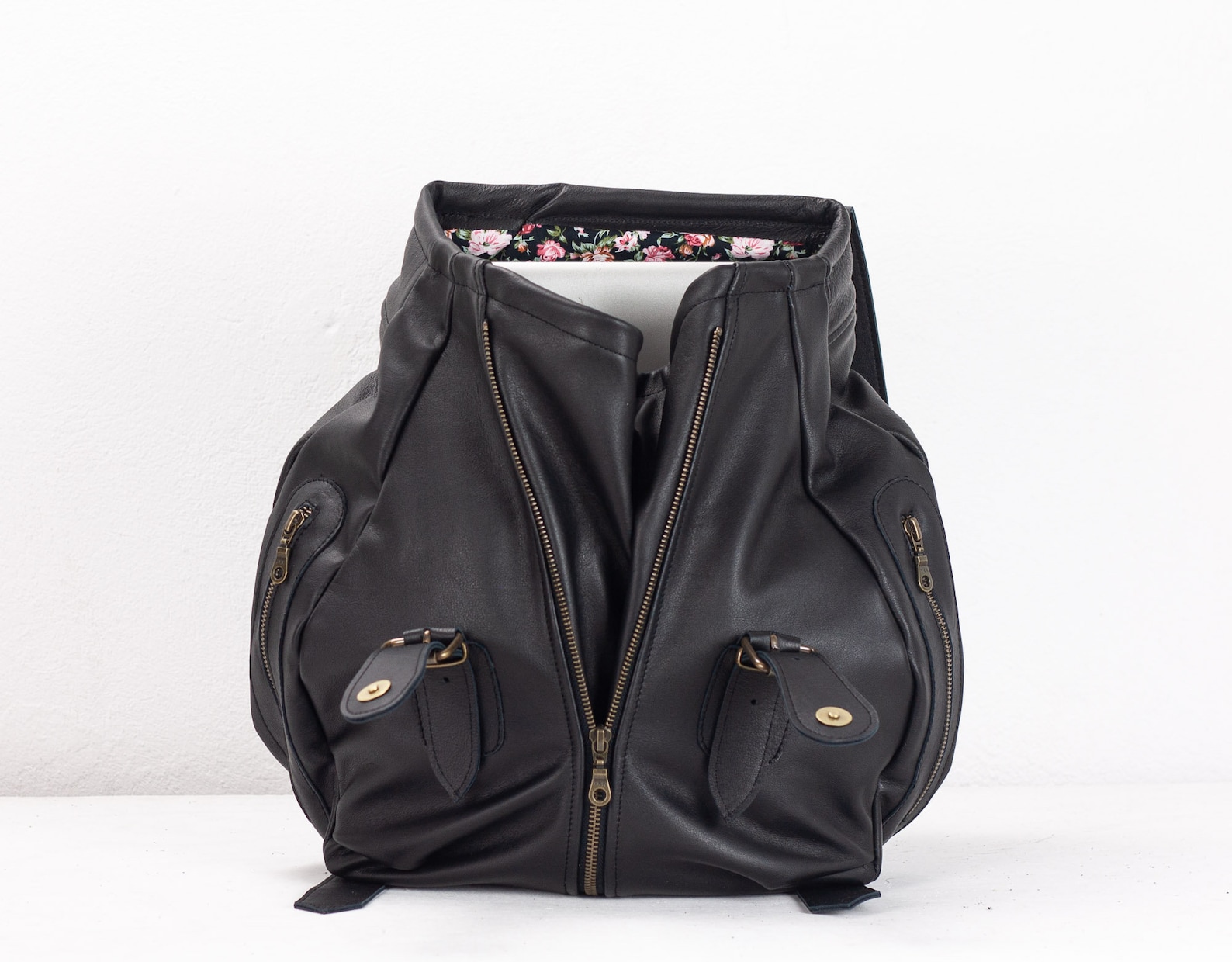 Black Leather Backpack Travel Backpack Back Bag Women Daypack - Etsy