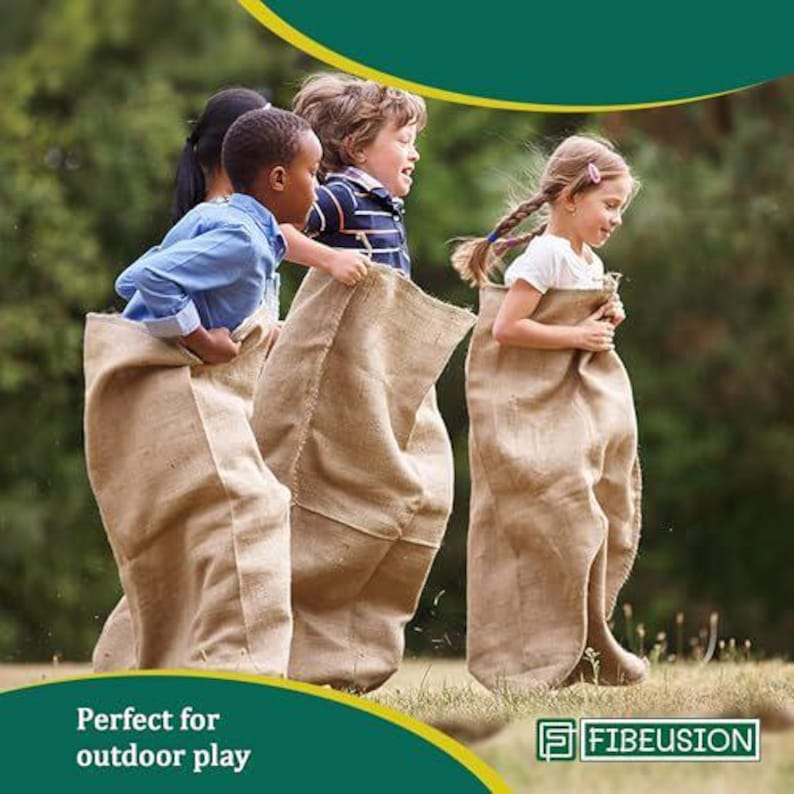 Heavy Duty Reusable Burlap Sacks 24" X 40" – Perfect Sack Race Bags for ...