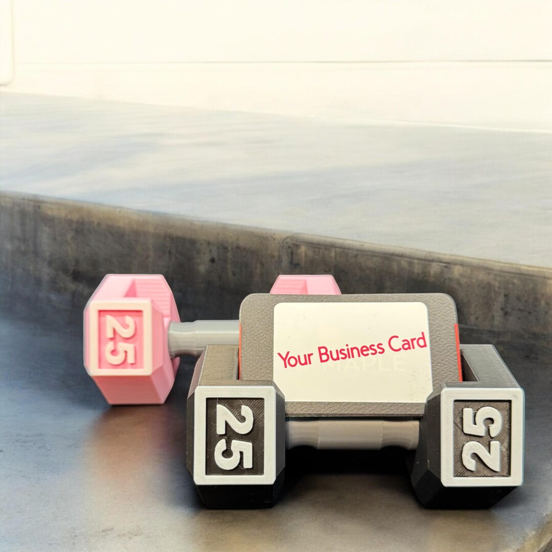 Gym Business Card Holder, Barbell Design, Gift for Personal Trainert ...