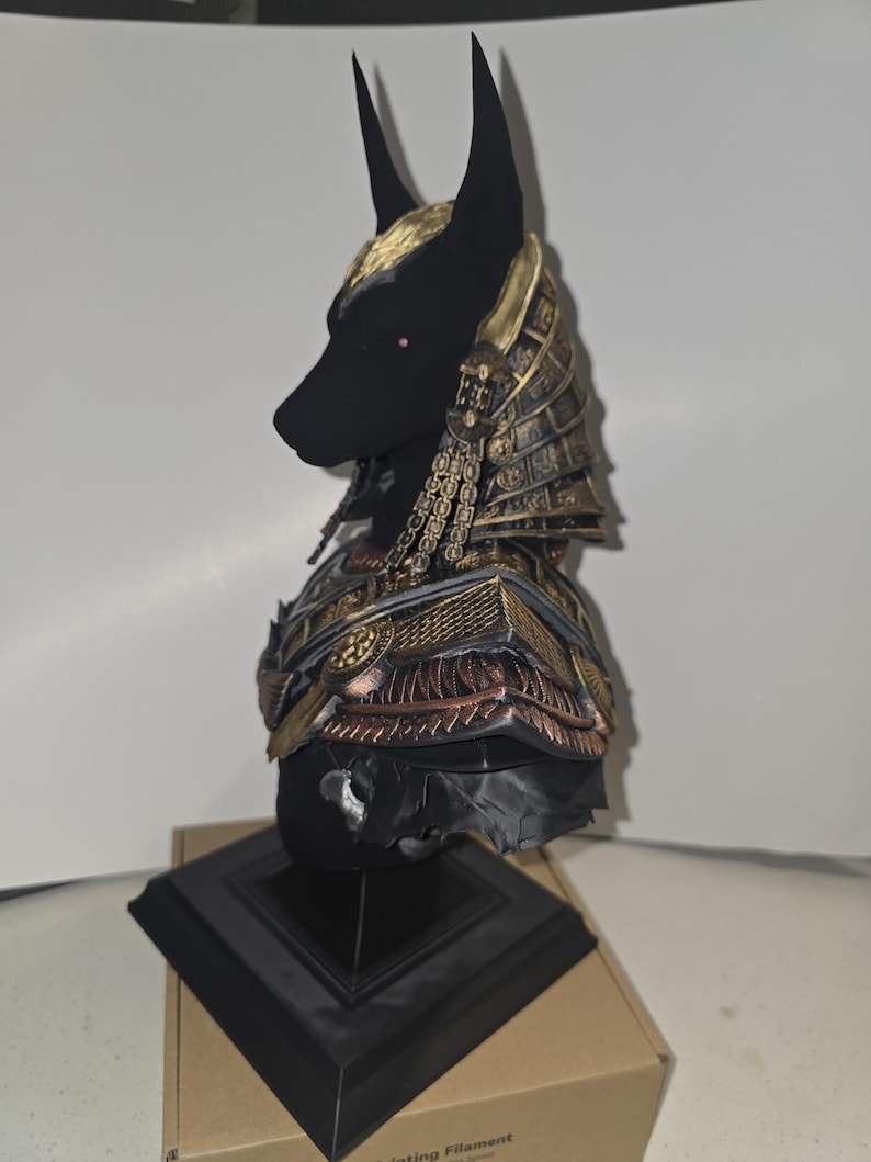 Large Metallic Dark Anubis Statue, Egyptian Deity Decor - Etsy