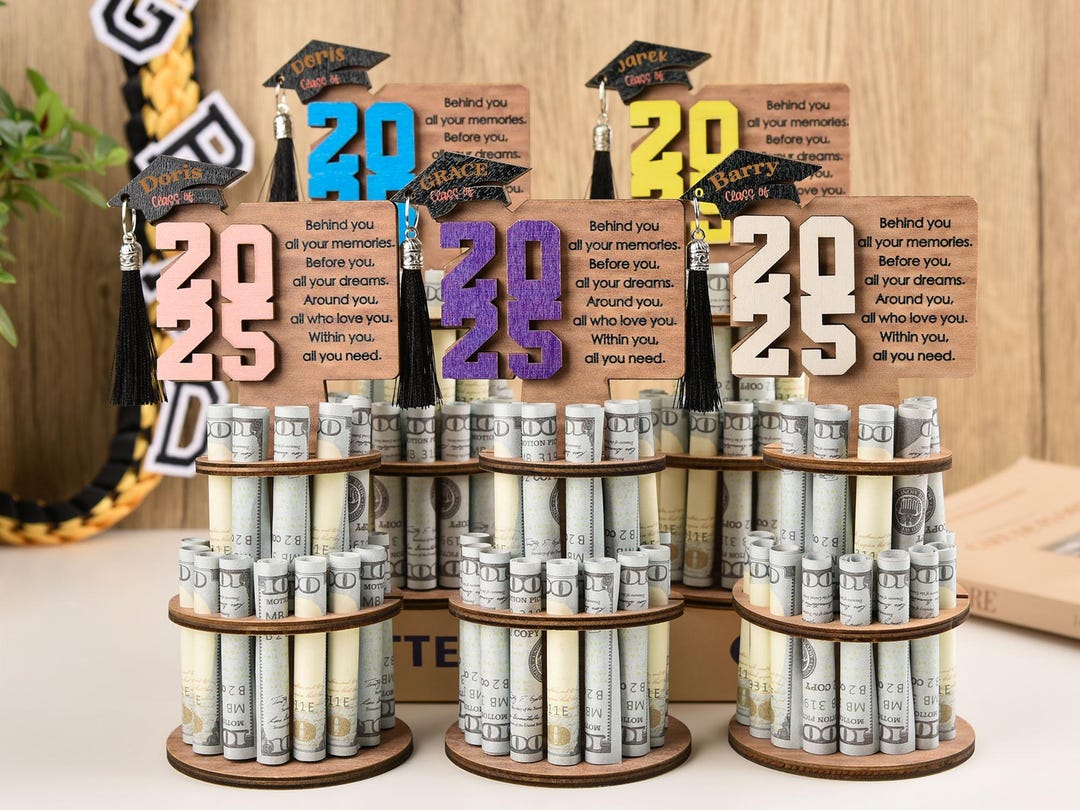 Custom Graduation 2025 Money Holder, Tiered Graduation Money Cake, Gift ...