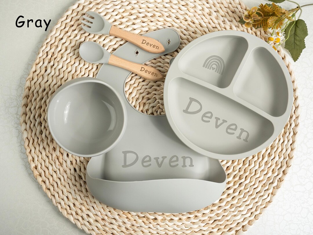 Personalized Silicone Weaning Set,cartoon Weaning Set for Toddler Baby ...