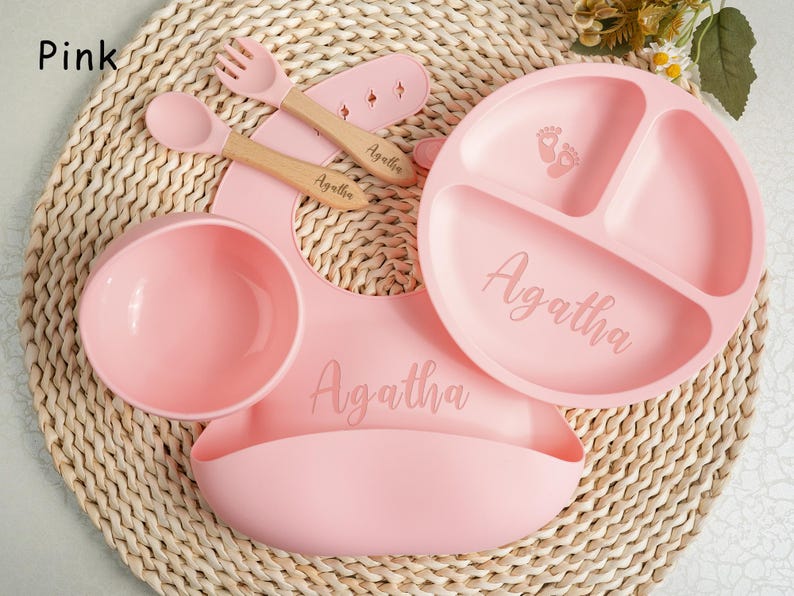 Personalized Silicone Weaning Set,cartoon Weaning Set for Toddler Baby ...