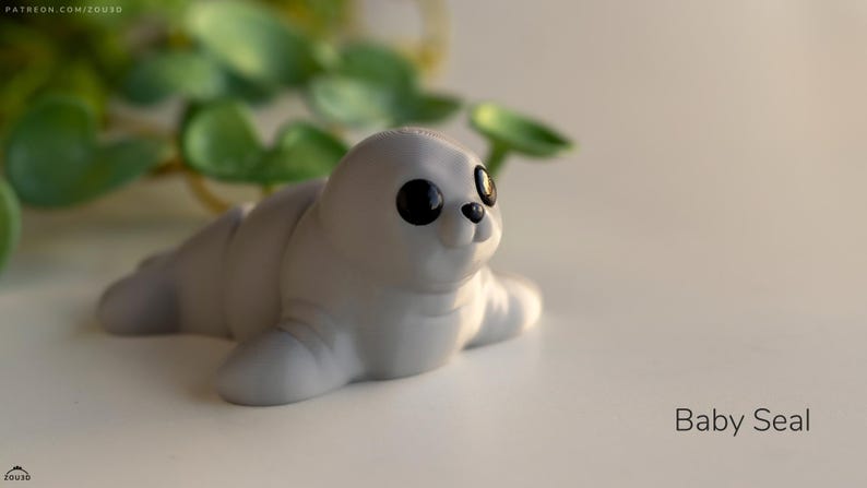 3D Printed Articulated Seal – Cute, Poseable, and Full of Chill Vibes ...