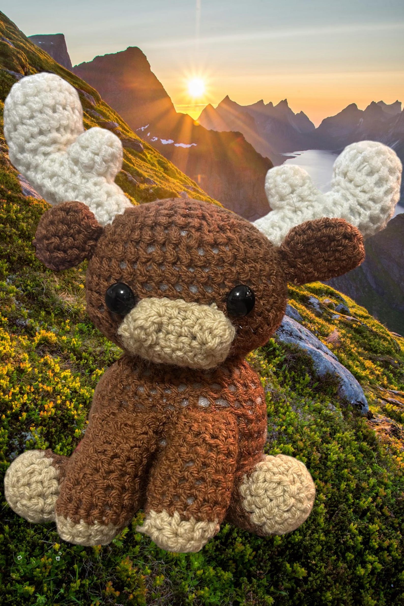 Crochet Moose, Crochet Plushie, Amigurumi Plushie, Stuffed Moose ...