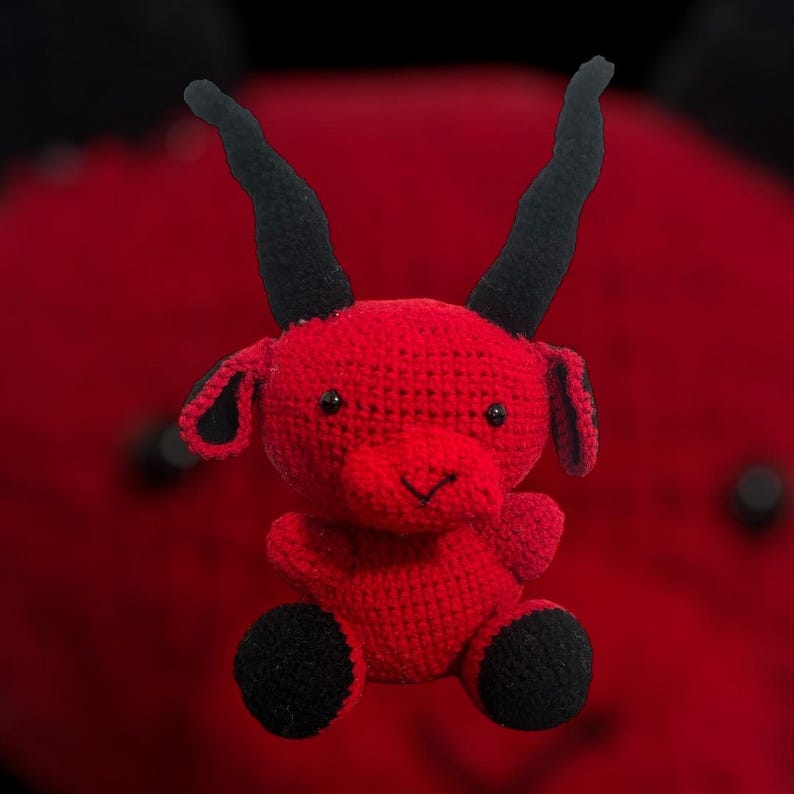 Baphomet Crochet Plushie, Baphomet Plushie, Demon Plushie, Halloween ...
