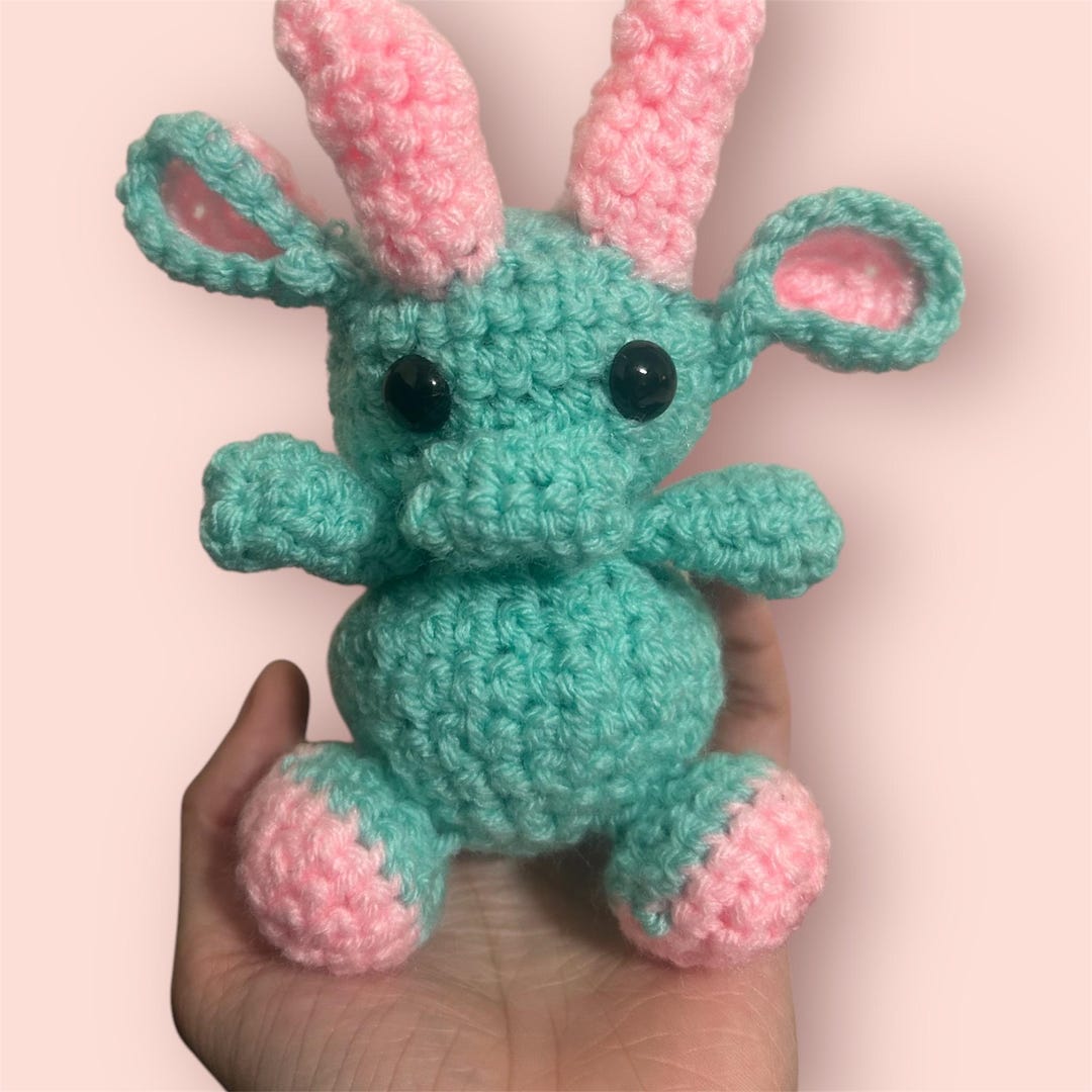 Mini Baphomet Crochet, Mini Demon Goat, Small Goat, Pink Goat, Cute ...