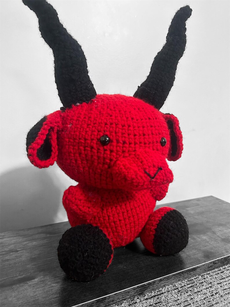 Baphomet Crochet Plushie, Baphomet Plushie, Demon Plushie, Halloween ...