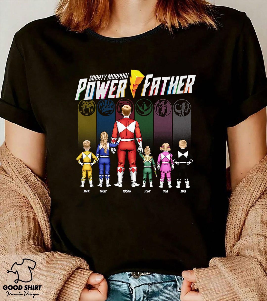 Power Father T-shirt, Dad and Kids Shirt, Dad Birthday Shirt, Super ...