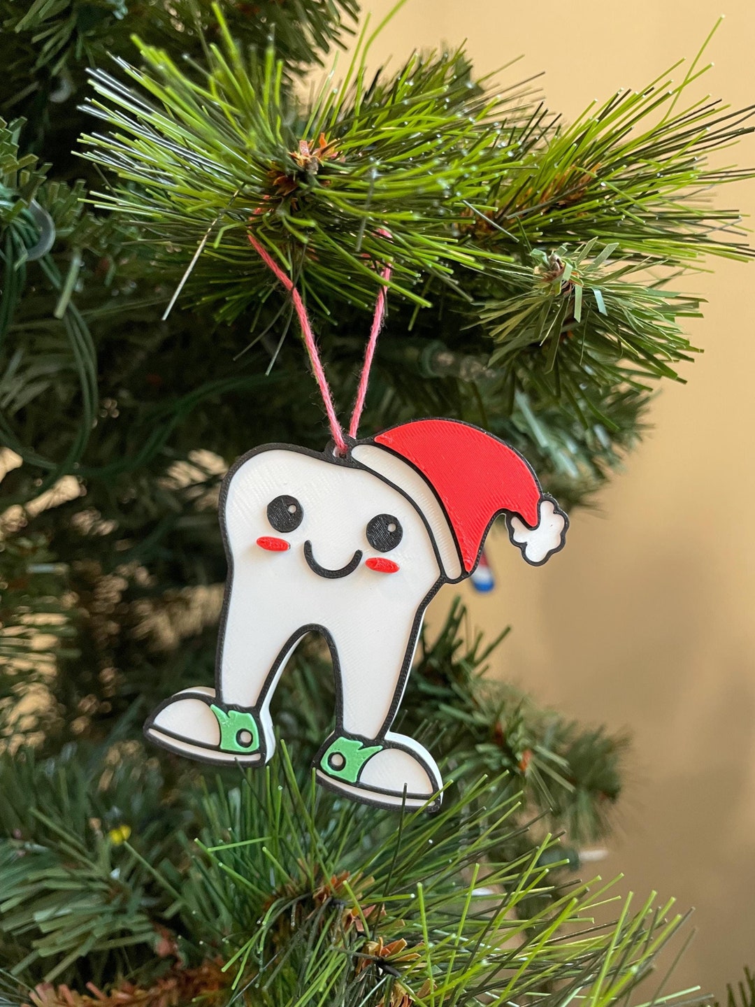 Tooth With a Hat Ornament - Dentist Christmas Gift, Hygienist Christmas ...