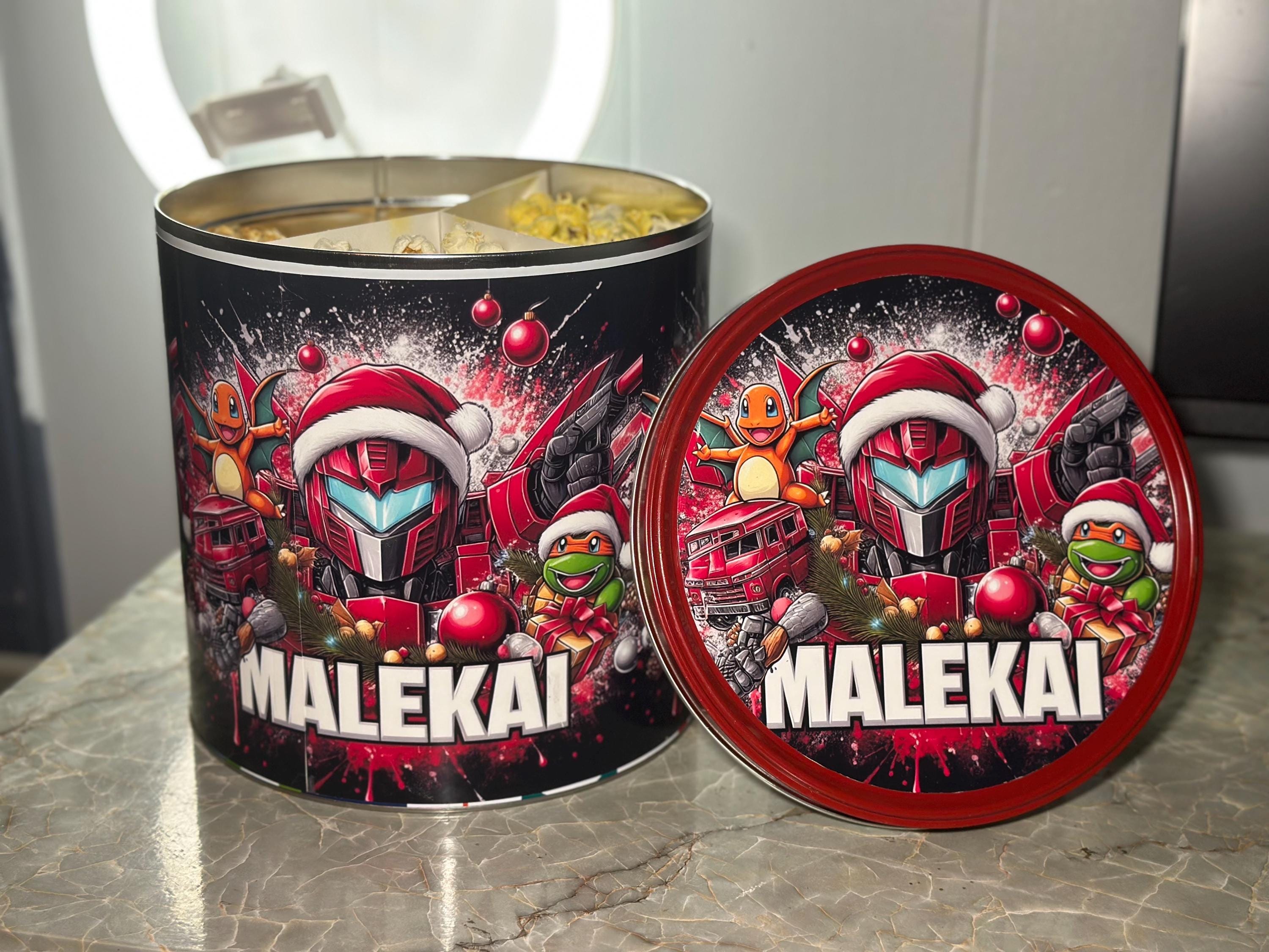Custom Characters Name Popcorn Tin - Etsy