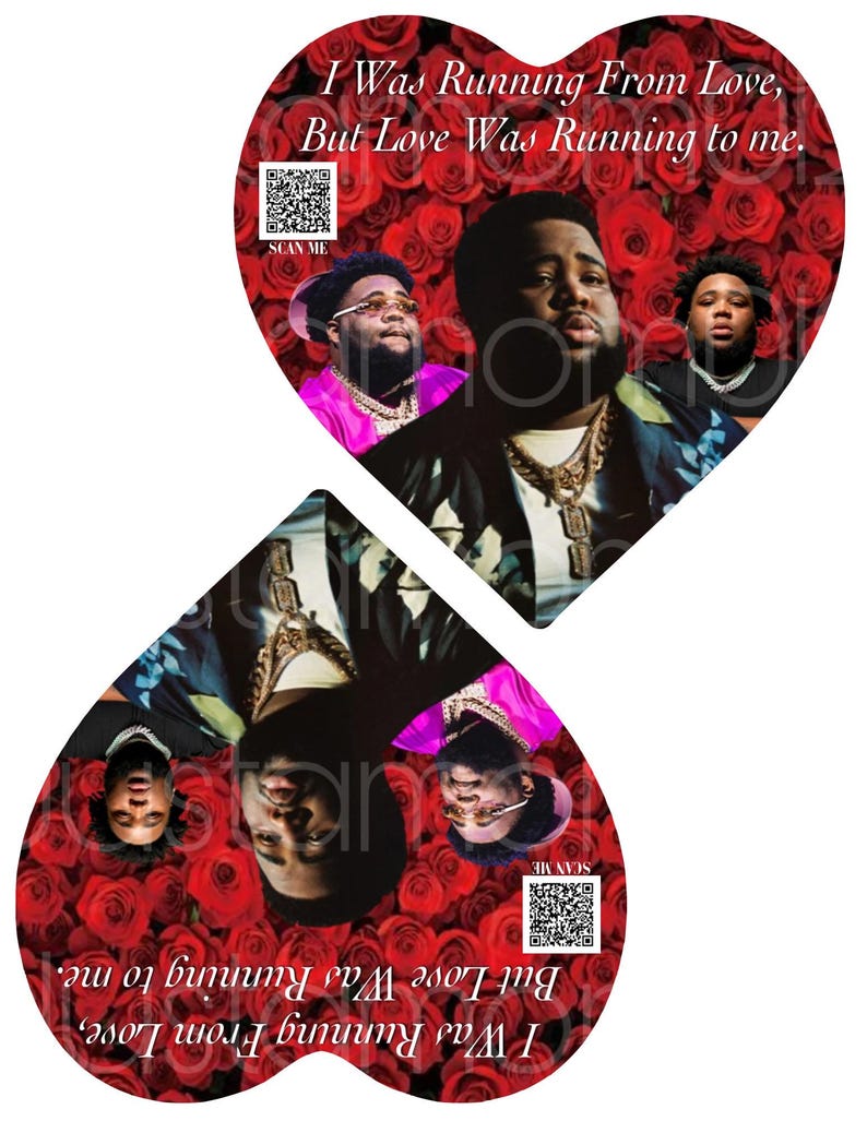 Rod Wave Candy Heart Chocolate Box Template, Scan for Playlist PDF ...