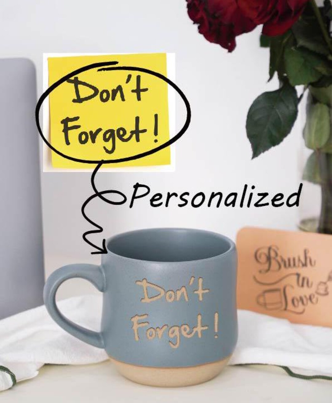 Large Ceramic Mug,custom Actual Handwriting Mug,engraved Your Hand ...