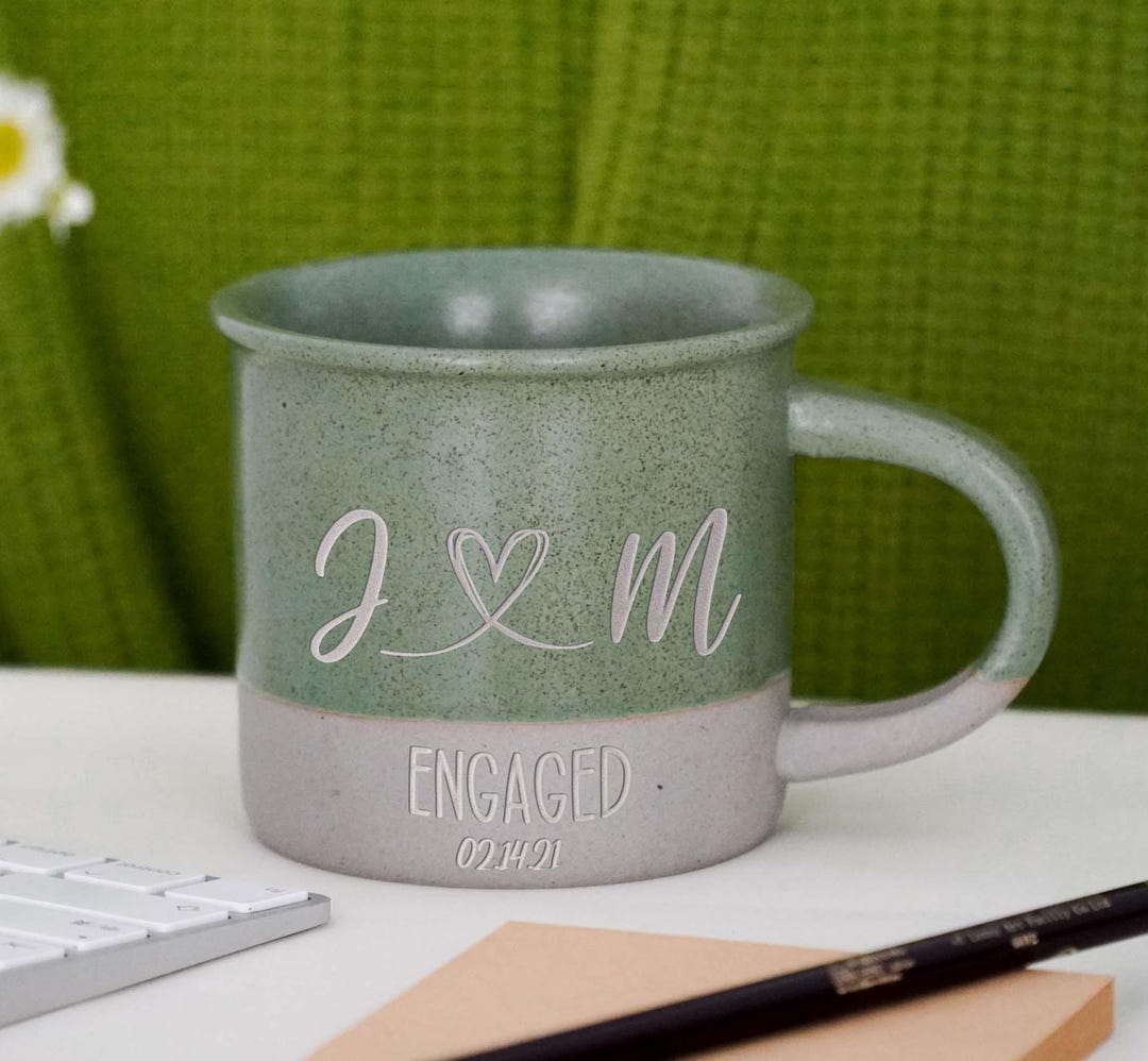 Personalized Letter Mug Custom Engagement Mug Gifts Engagement ...