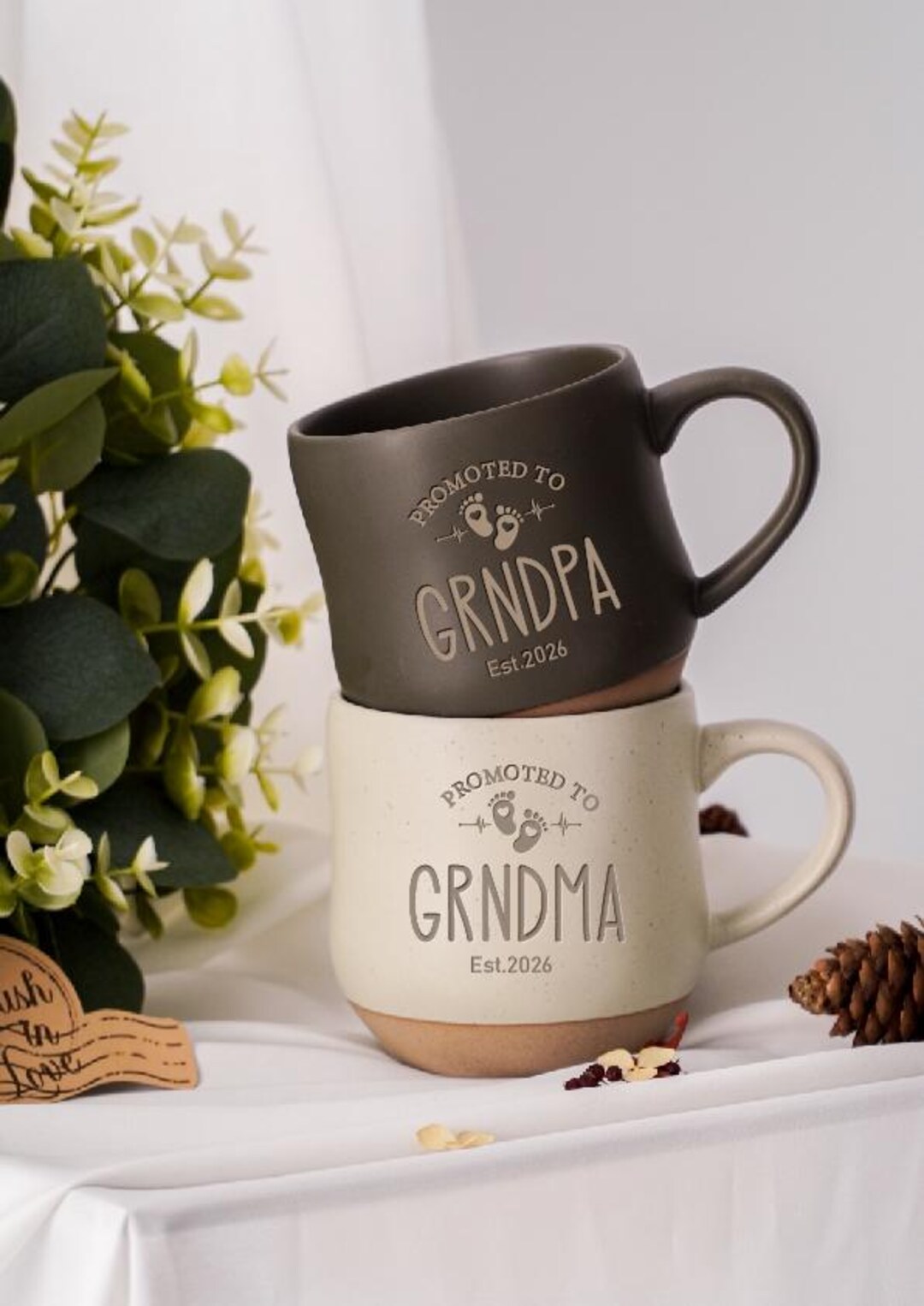 Personalized Pregnancy Reveal Gift for Baby Announcement Grandparent ...