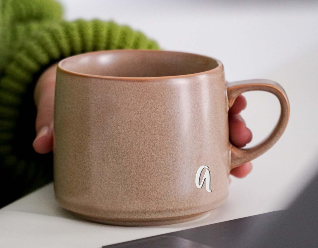 Custom Letter Mugs, Personalized Mugs, Simple Mugs, Ceramic Mugs, Gifts ...