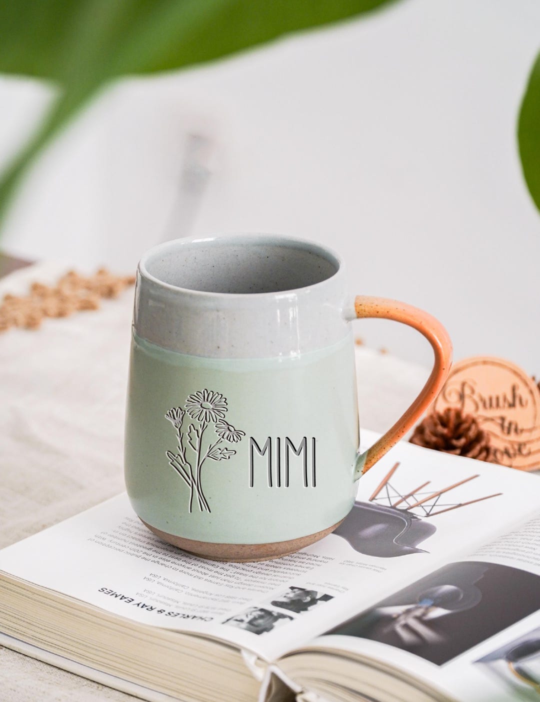 Custom Birth Flower Mimi Coffee Mug,personalized Gift for New Grandma ...