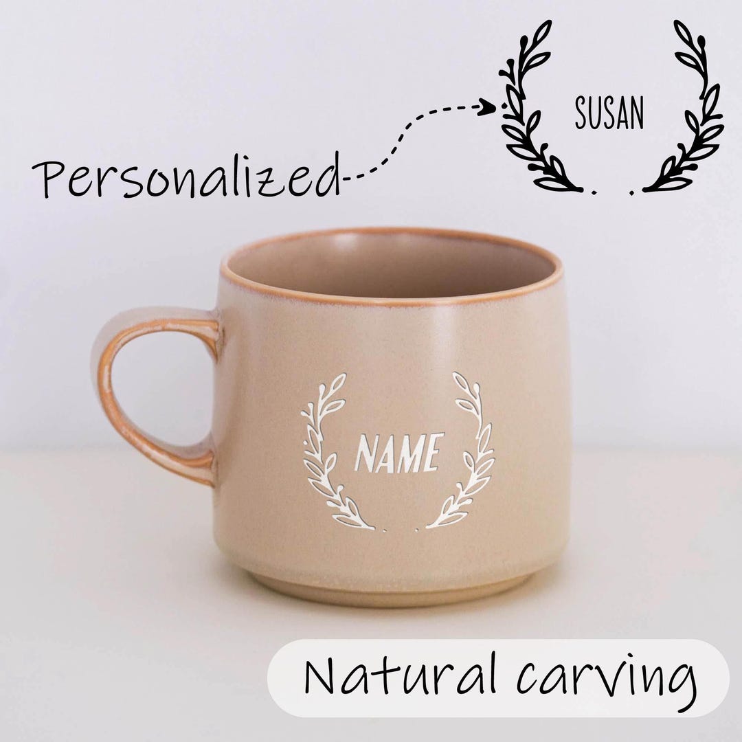 Personalized Ceramic Mugs, Custom Name Mugs, Ceramic Mug, Pottery Mugs ...