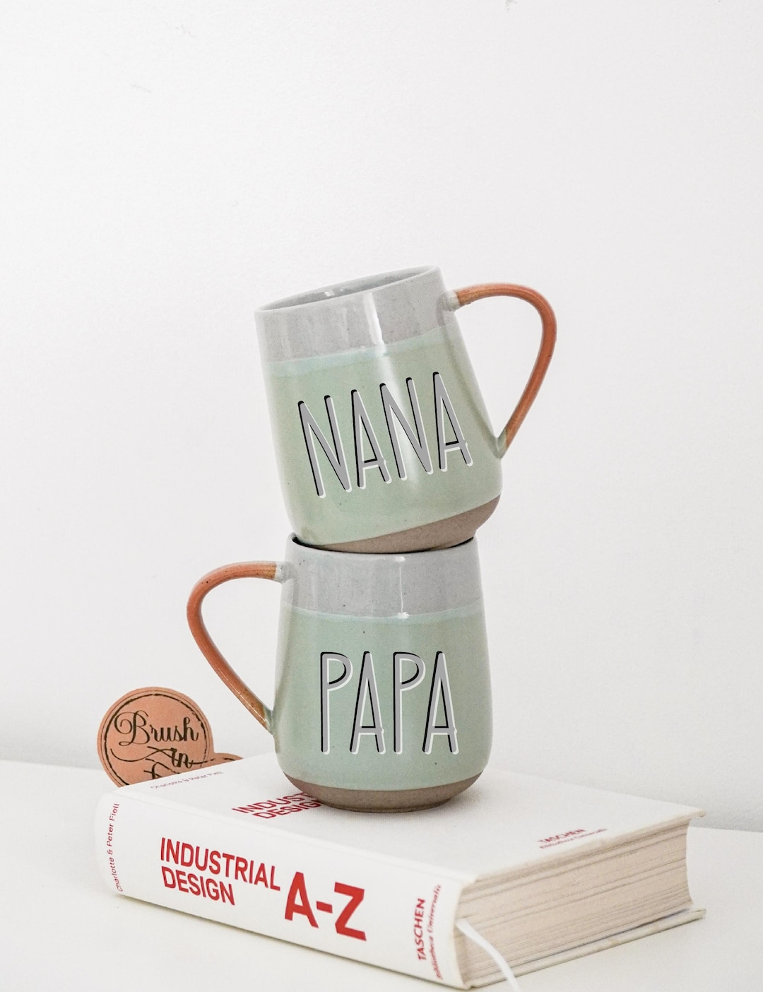 Custom Coffee Mug Set of 2 for Papa,grandparents Gift Engraved Mug Gift ...