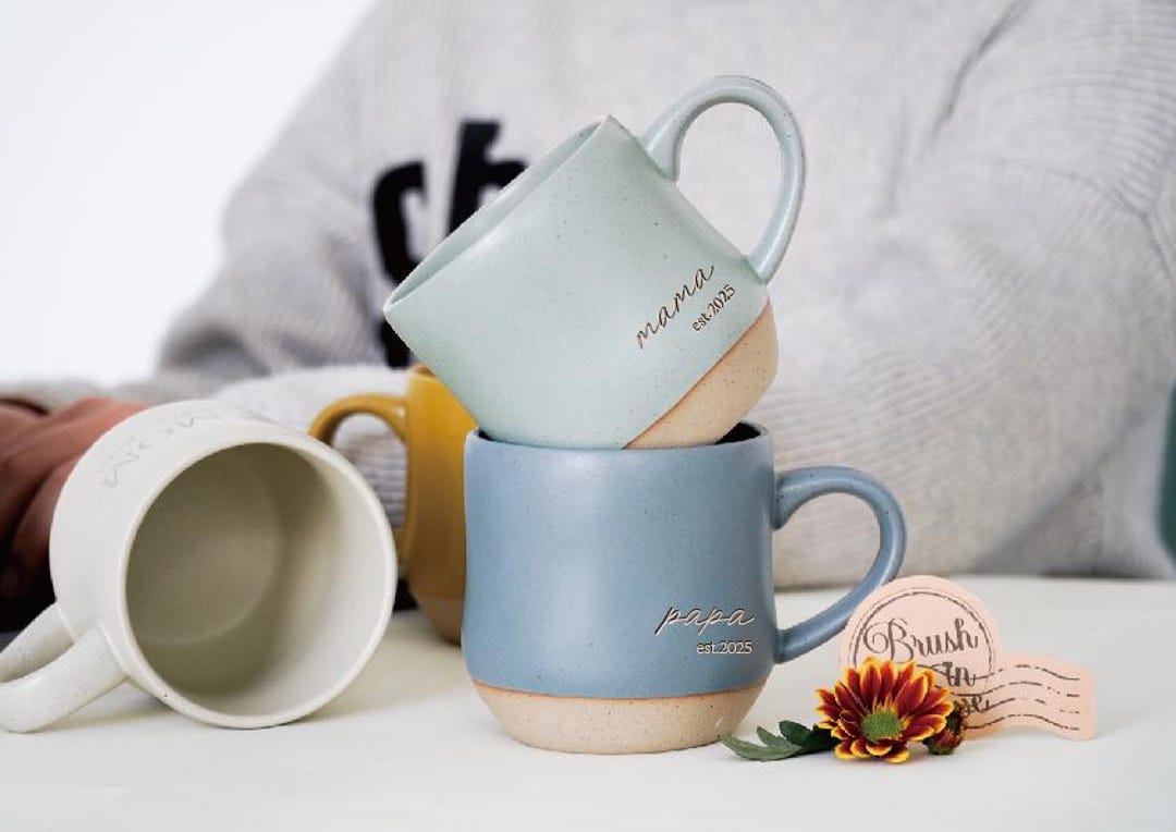 Personalized PAPA MAMA Mug | Custom Engraved Family Coffee Mug ...