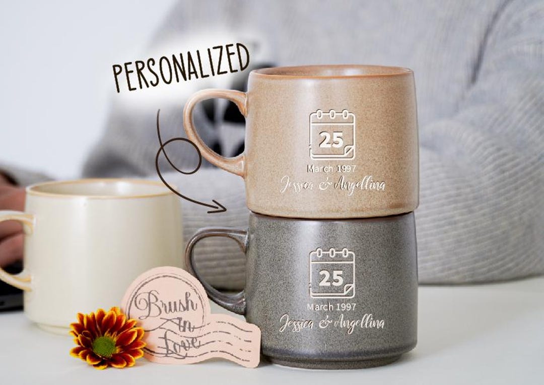 Custom Calendar Couple Coffee Mug, Personalized Wedding Gift ...