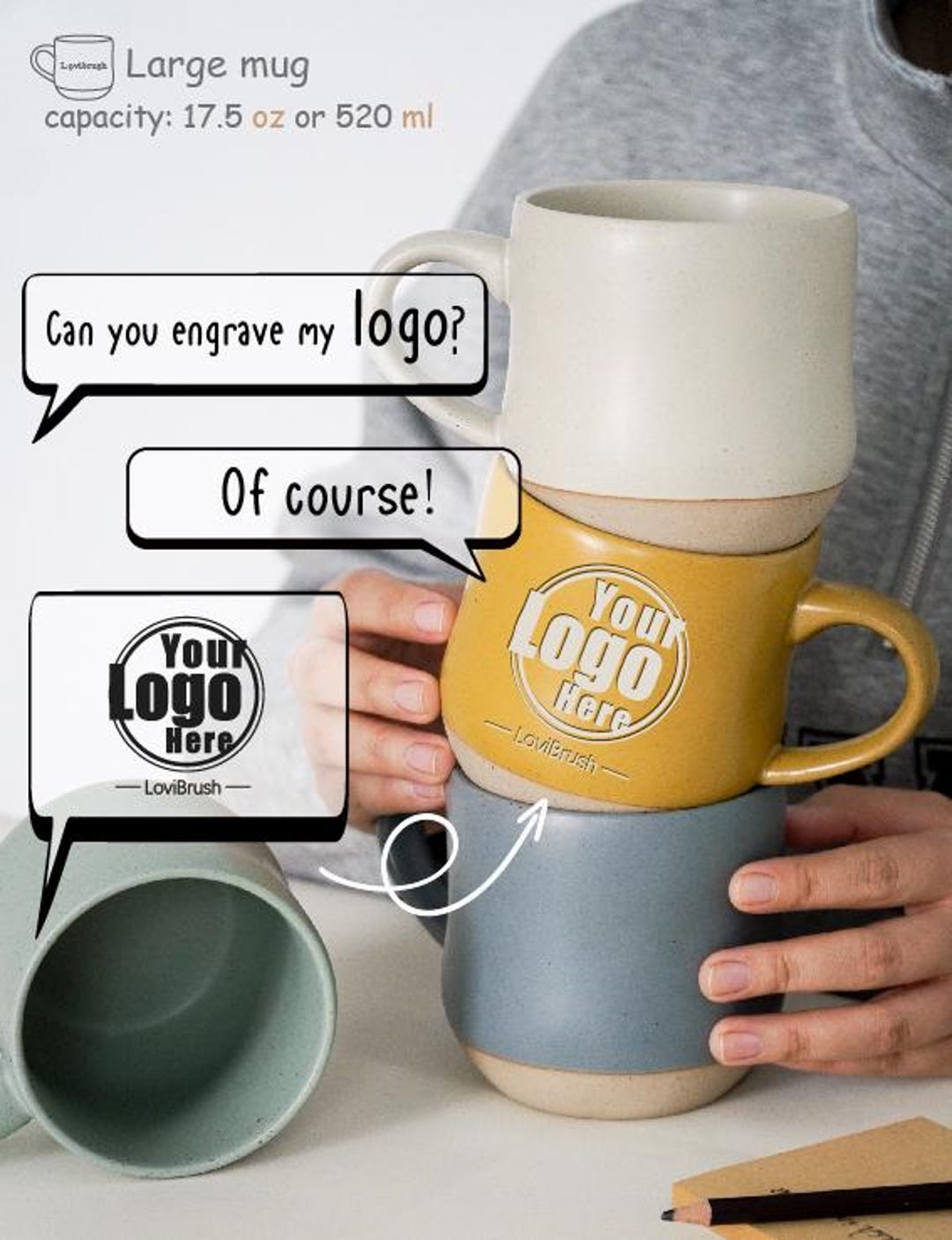 Custom Mug Logo Coffee Mug,personalized Mug Pottery Mug,team Mug ...