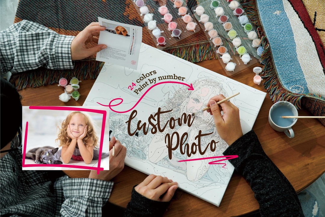 Custom Paint by Number Kit 24 Colors, Personalized Paint by Numbers ...