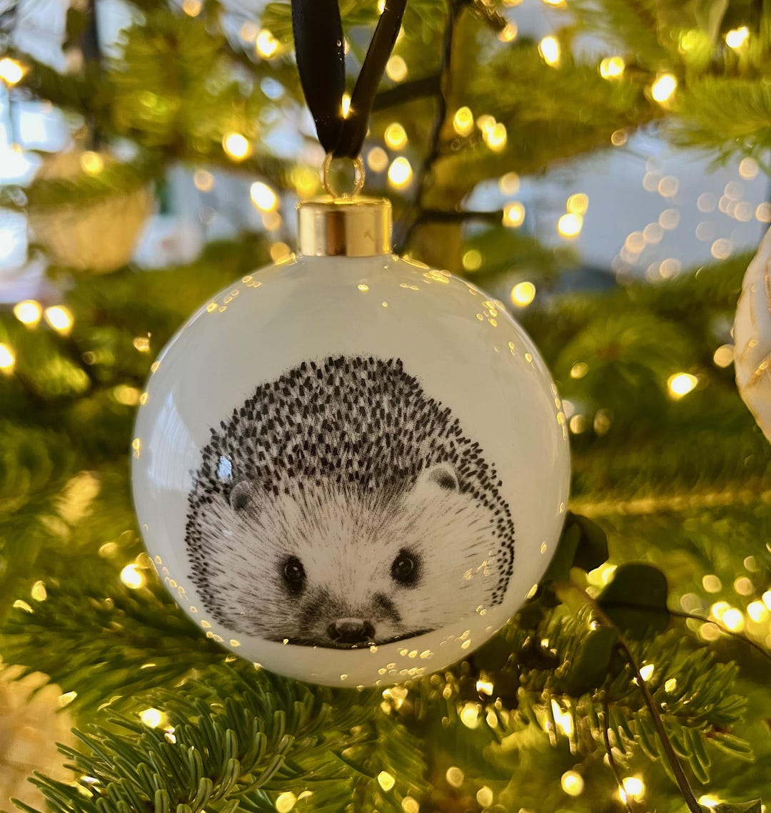 Large Henry Hedgehog Fine Bone China Bauble - Etsy